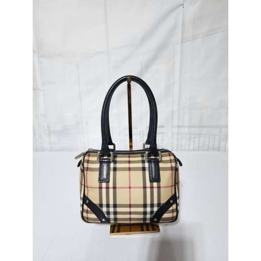 Authentic Burberry Vintage House Check Studded Bag Bl… - Gem